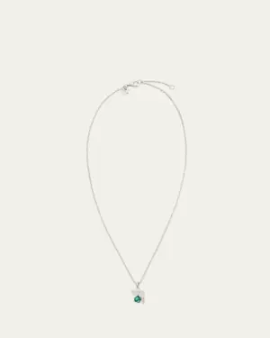 PROCACCIA JEWELRY 18k Hebrew Initial Necklace - White Gold