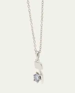 PROCACCIA JEWELRY 18k Hebrew Zayn Initial Necklace - White Gold