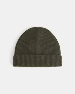 Everlane Cashmere Ribbed Beanie Heather Beech