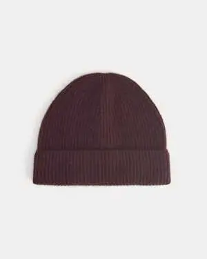 Everlane Cashmere Ribbed Beanie - Wine