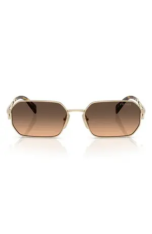 Prada Prada 58mm Octagon Sunglasses Pale Gold