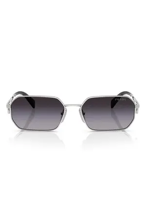 Prada 58mm Octagon Sunglasses - Silver
