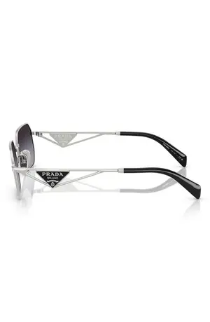 Prada 58mm Octagon Sunglasses - Silver