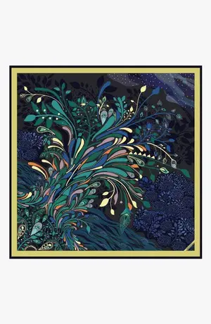 JESSIE ZHAO NEW YORK Silk Scarf Of The Sprinkle Night - Black
