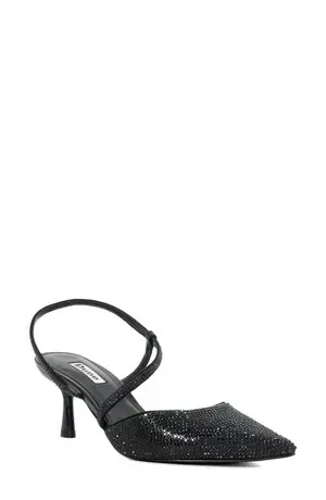 Dune London Slingback Pointed Toe Pumps - Black