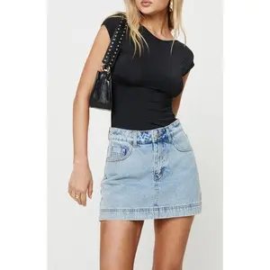 Princess Polly Gazelle Denim Skort - Blue