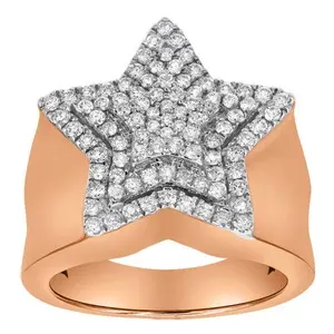 LUVMYJEWELRY Diamond Statement Ring - 14k Rose Gold