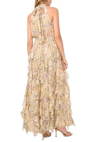 1.State Cascading Ruffle Maxi Dress - Cathay Spice