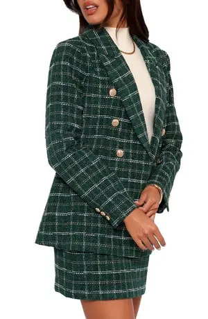 PETAL & PUP Jules Plaid Twill Blazer