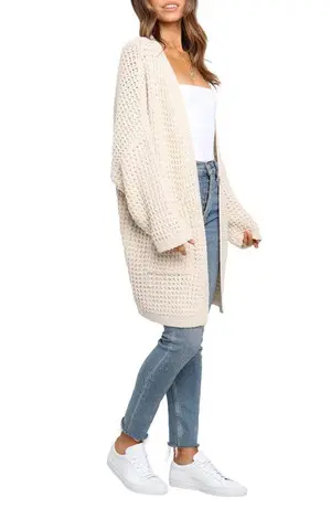 PETAL & PUP Leyonie Long Cardigan - Cream