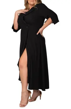 STANDARDS & PRACTICES Slit Sleeve Maxi Dress