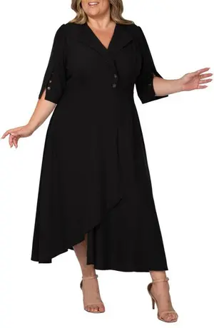 STANDARDS & PRACTICES Slit Sleeve Maxi Dress