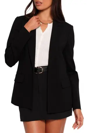 PETAL & PUP Ronny Open Front Blazer - Black