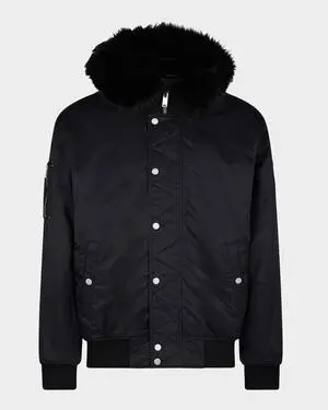 Moose Knuckles Moose Knuckles Denali Bomber Jacket - Blk Wblk Sh