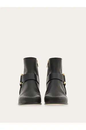 FERRAGAMO Gancini Ornament Ankle Boots - Black