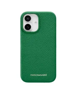 MAISON DE SABRE Maison De Sabra Leather Phone Case - Emerald Green
