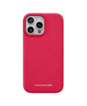 MAISON DE SABRE Maison De Sabra Leather Phone Case - Shibuya Fuchsia