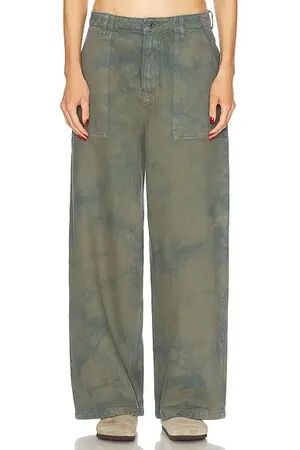 GRLFRND Lucie Slouchy Jeans - Eucalyptus