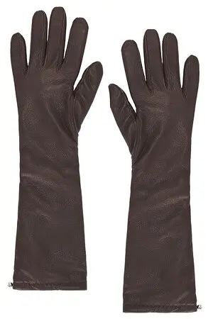 Magda Butrym Leather Gloves - Brown