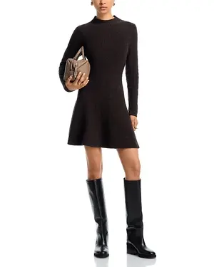 Women's Long Sleeve Mock Neck Day Dresses