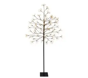 PULEO INTERNATIONAL 6' Pre-lit Twig Tree With L Ed Lights - One-color