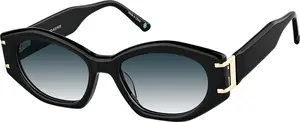 Zenni Geometric Full Rim Sunglasses - Black