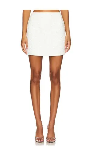 MILLY Beaded Tweed Mini Skirt