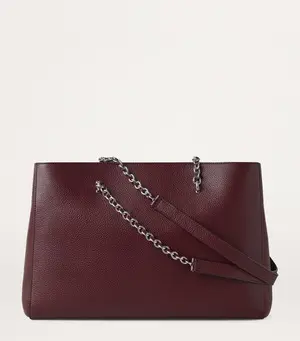 Mulberry Leather Lily Chain Tote Bag - Burgundy