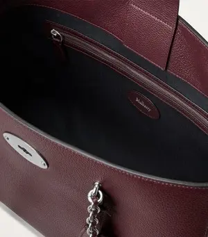 Mulberry Leather Lily Chain Tote Bag - Burgundy