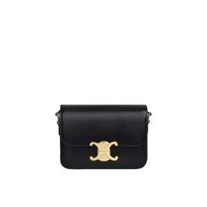 Celine Teen Triomphe Shoulder Bag - Black