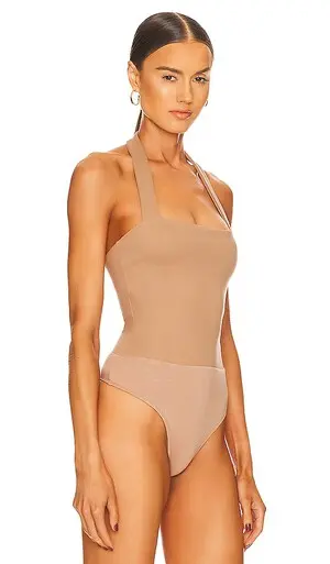 Superdown Reece Halter Bodysuit - Nude