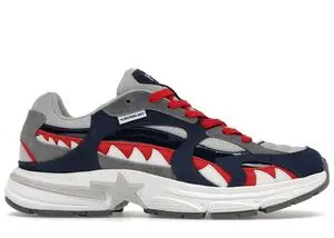 A BATHING APE Shark Sta Sneakers - White/grey/blue