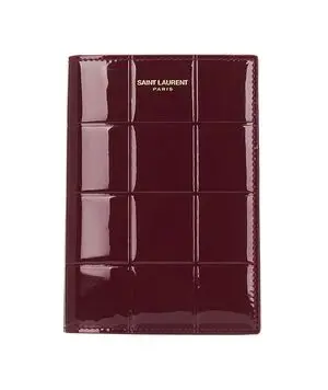 Saint Laurent Passport Holder In Burgundy