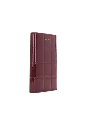 Saint Laurent Passport Holder In Burgundy
