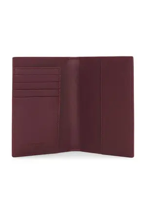Saint Laurent Passport Holder In Burgundy