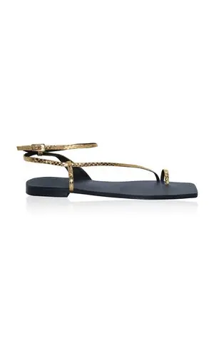Johanna Ortiz Flamenco Echoes Leather Sandals - Gold