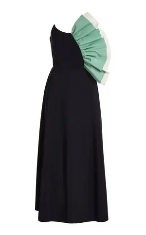 GRETA CONSTANTINE Siza Stretch-crepe Midi Dress
