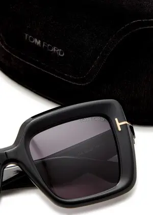TOM FORD Esme Oversized Square-frame Sunglasses - Black