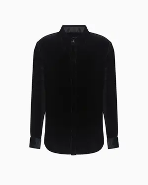 Giorgio Armani Slim-fit Velvet Shirt