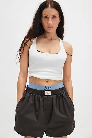 Free People We The Free Cotton Boxer Briefs - Denim Heather