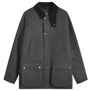 Barbour Bedale Wool Jacket In Charcoal - 25% Off | Editorialist