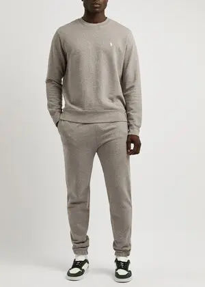 Polo Ralph Lauren Logo-embroidered Cotton Sweatpants - Grey