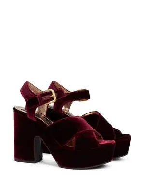 Etro 100mm Velvet Platform Sandals