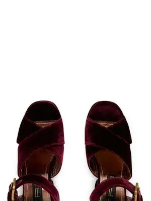 Etro 100mm Velvet Platform Sandals