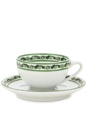 Dolce & Gabbana Maiolica-trim Expresso Cups - White