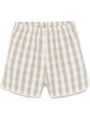 BLUE SKY INN Checked Bouclé Shorts