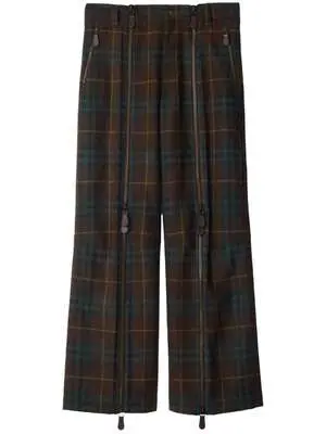 Burberry Checked Wool Trousers