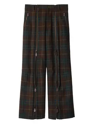 Burberry Checked Wool Trousers