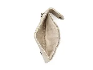 THE FRYE COMPANY Nora Knotted Small Wallet Wallet Handbags Cream Metallic - Bone