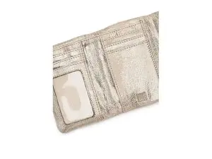 THE FRYE COMPANY Nora Knotted Small Wallet Wallet Handbags Cream Metallic - Bone